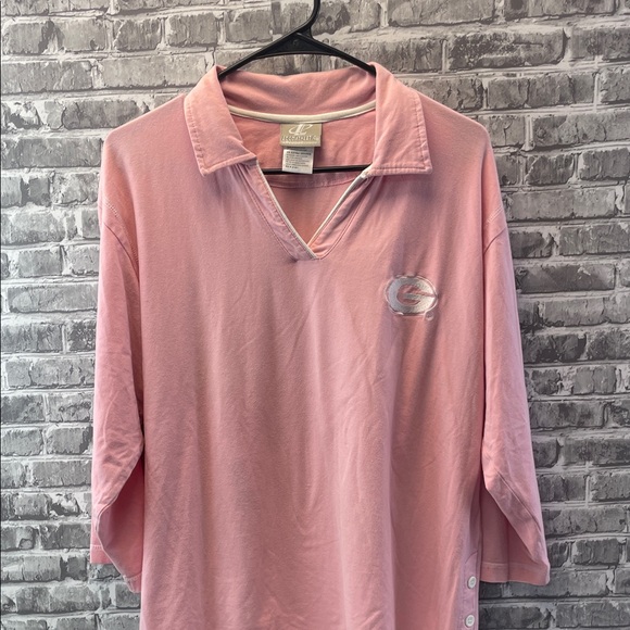 Logo Athletic | Tops | Georgia Bulldogs Pink Shirt With Georgia Logo On ...